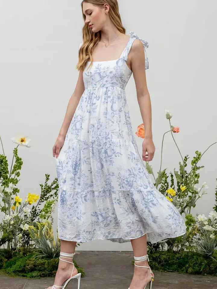 Vintage Fruit Blossom Tiered Dress – Beloved Clothing Co.