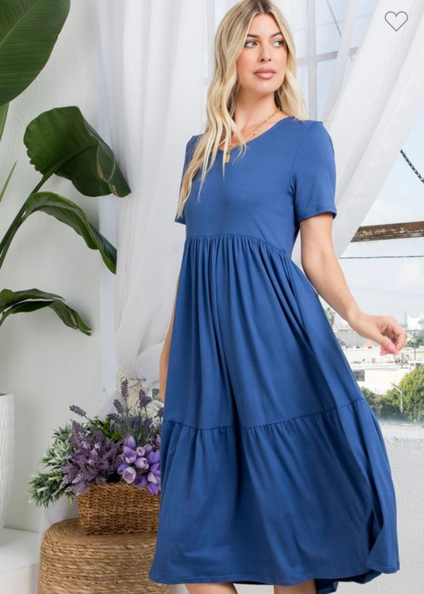 Essential Tiered Midi Dress – Beloved Clothing Co.